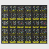 Happy 18th Birthday, Fun Colorful Stars Pattern 18 Wrapping Paper | Zazzle