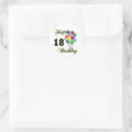 Happy 18th Birthday Gifts Classic Round Sticker | Zazzle
