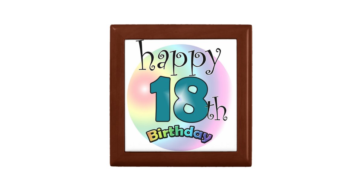 Happy 18th Birthday Jewelry Box | Zazzle
