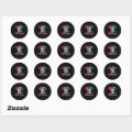 HAPPY 18TH BIRTHDAY MULTI COLOUR CLASSIC ROUND STICKER | Zazzle