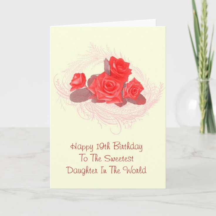 Happy 19th Birthday Card For Daughter | Zazzle