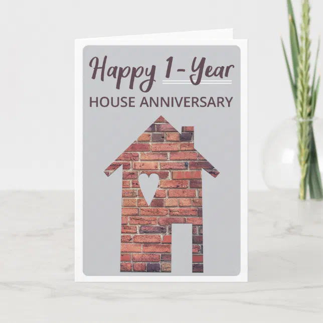 Happy 1 Year House Anniversary Card | Zazzle