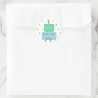 Happy 1st Birthday Personalized Stickers | Zazzle