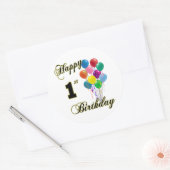 Happy 1st Birthday Sticker | Zazzle