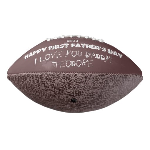 Happy 1st Fathers Day Daddy Photo Collage Keepsake Football | Zazzle