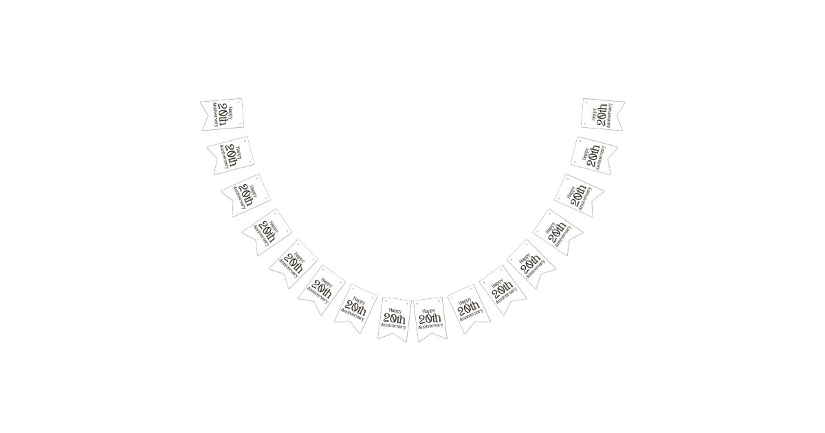 Happy 20th Anniversary Bunting Banner | Zazzle