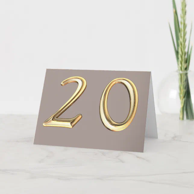 Happy 20th Birthday twenty twentieth 20 20th Card | Zazzle
