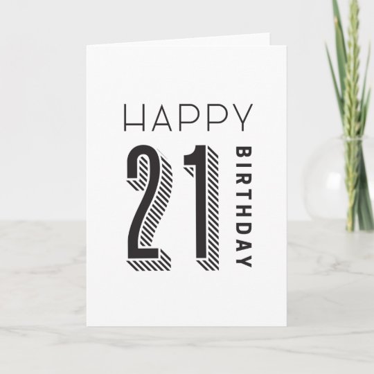 Happy 21 Birthday Card | Zazzle.com