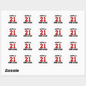 Happy 21 Birthday Classic Round Sticker | Zazzle