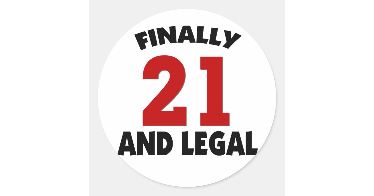 Happy 21 Birthday Classic Round Sticker | Zazzle