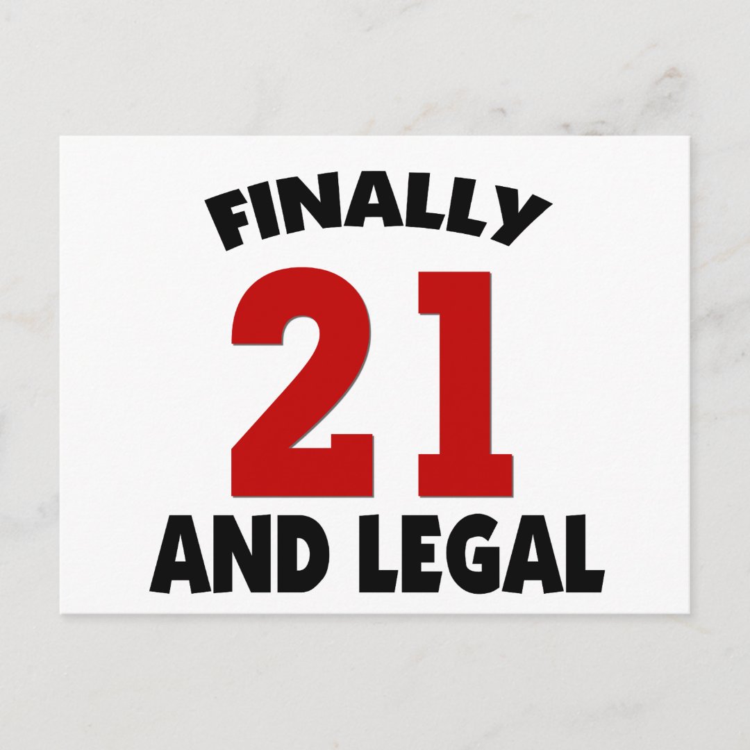Happy 21 Birthday Postcard | Zazzle
