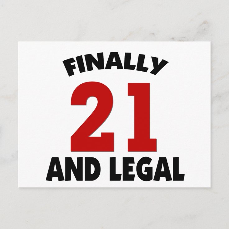 Happy 21 Birthday Postcard | Zazzle