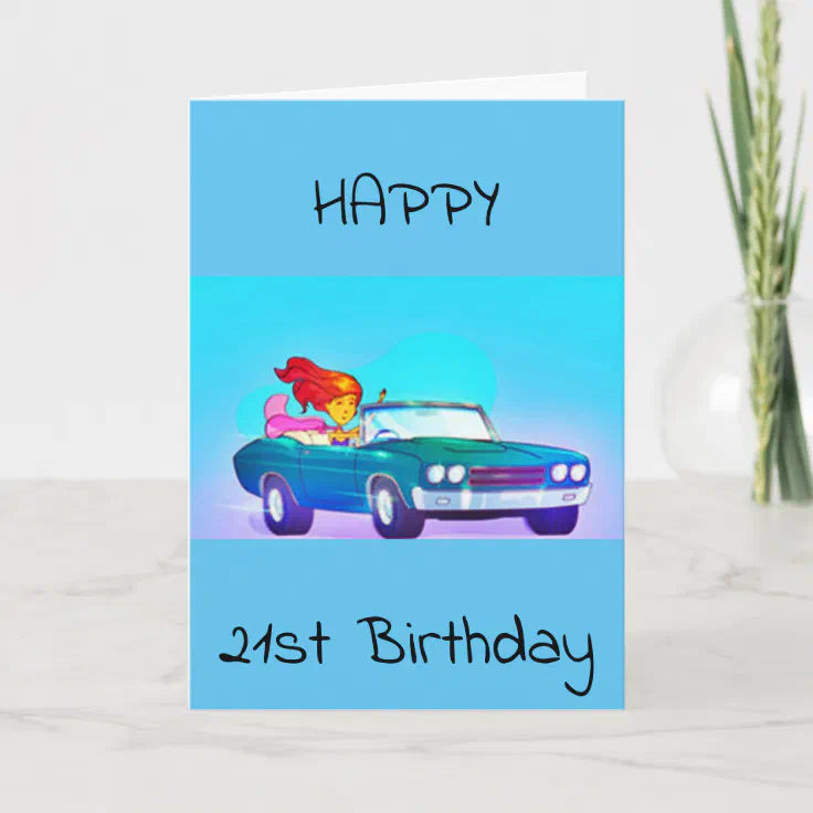 HAPPY **21st** BIRTHDAY CARD | Zazzle
