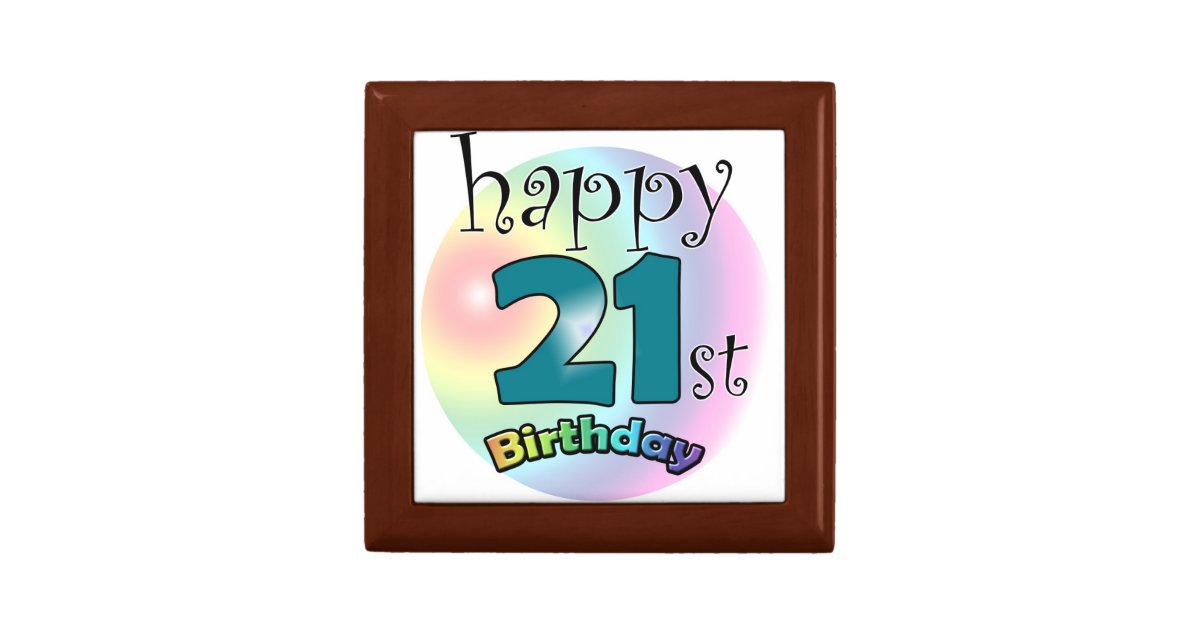 Happy 21st Birthday Jewelry Box | Zazzle