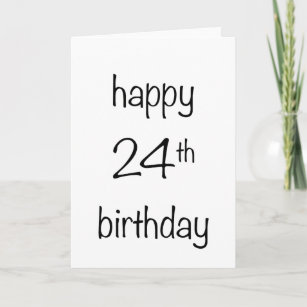 24th Birthday Cards | Zazzle