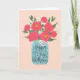 Happy 24th Birthday Friend w/ Mason Jar of Flowers Card | Zazzle