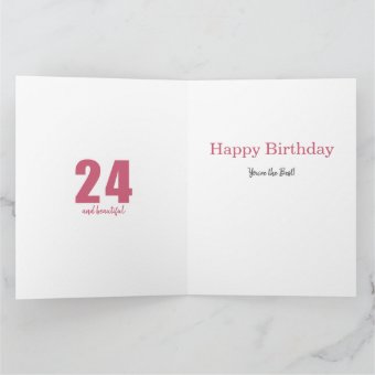 Happy 24th Birthday Number 24 Photo Collage Card | Zazzle