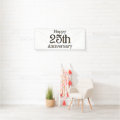 Happy 25th Anniversary 2.5x6 Vinyl Banner | Zazzle