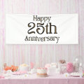 Happy 25th Anniversary 2.5x6 Vinyl Banner | Zazzle
