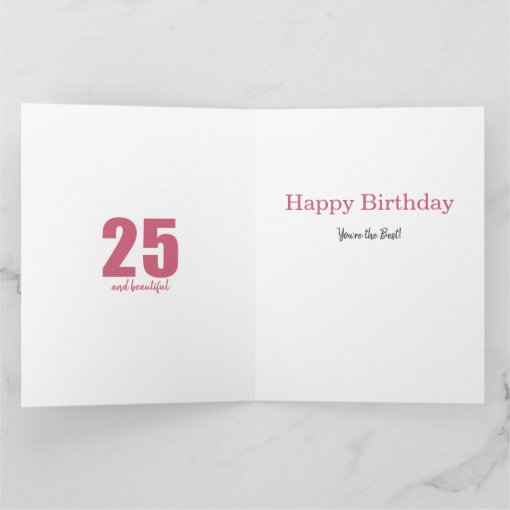 Happy 25th Birthday Number 25 Photo Collage Card | Zazzle