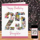 Happy 25th Birthday Number 25 Photo Collage Card | Zazzle