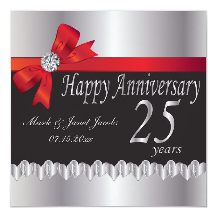 Happy 25th Silver Wedding Anniversary Card Zazzle happy-25th-silver-wedding-anniversary-card-zazzle