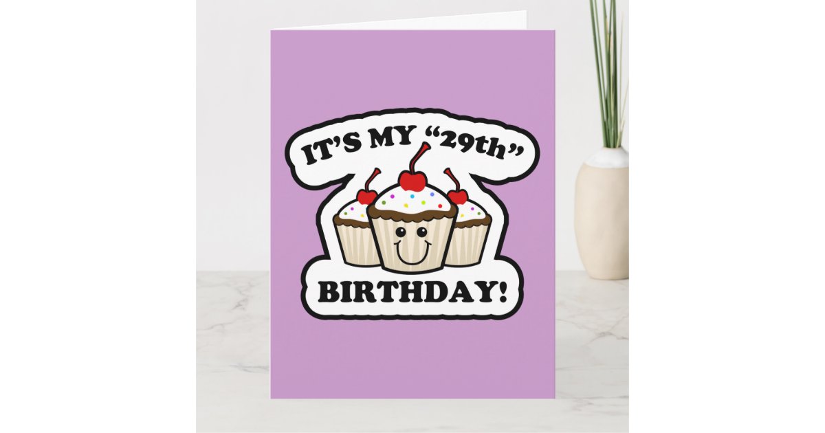 Happy "29th" Birthday Card | Zazzle