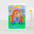 Happy 2nd Birthday Boy Custom Name Card | Zazzle