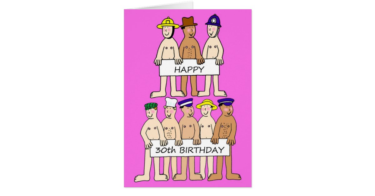 Happy 30th Birthday Cartoon Men | Zazzle