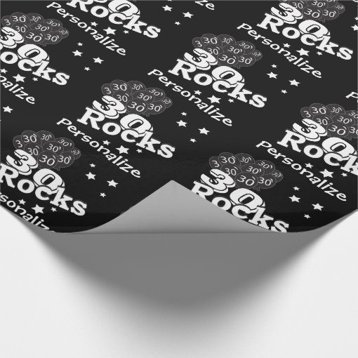 Happy 30th Birthday | DIY Text Wrapping Paper | Zazzle