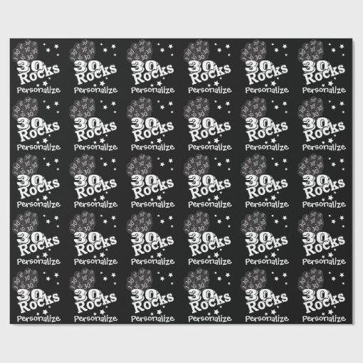 Happy 30th Birthday | DIY Text Wrapping Paper | Zazzle