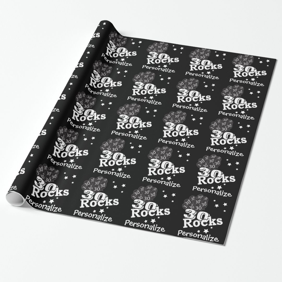 Happy 30th Birthday | DIY Text Wrapping Paper | Zazzle