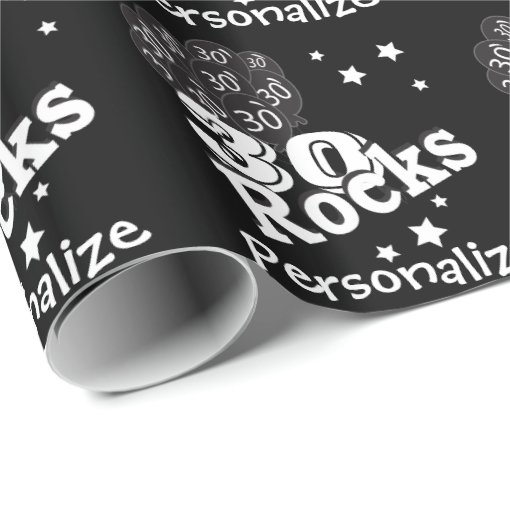 Happy 30th Birthday | DIY Text Wrapping Paper | Zazzle