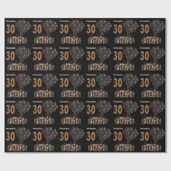 Happy 30th Birthday Wrapping Paper | Zazzle