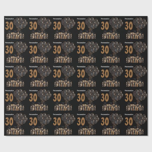 Happy 30th Birthday Wrapping Paper | Zazzle