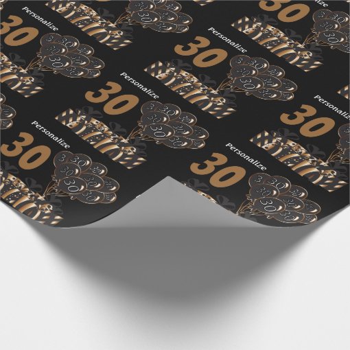 Happy 30th Birthday Wrapping Paper | Zazzle