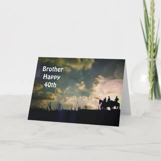 **HAPPY 40th BIRTHDAY BROTHER** Card | Zazzle