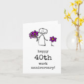 Happy 40th Work Anniversary Card | Zazzle