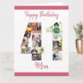 Happy 41st Birthday Mom Number 41 Photo Collage Card | Zazzle