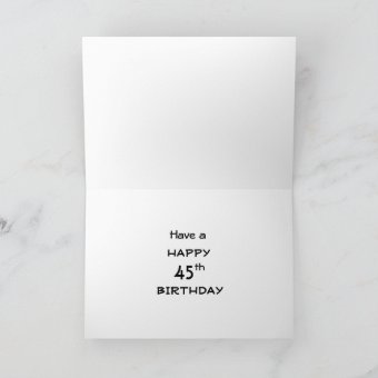 Happy 45th Birthday Card | Zazzle