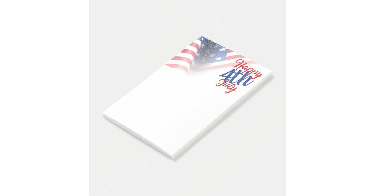 Happy 4th of July American Flag Post-it Notes | Zazzle