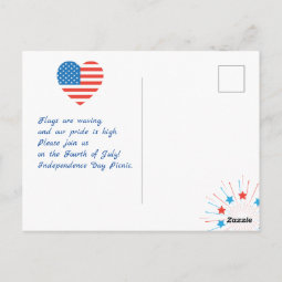 Happy 4th of July American USA Flag Congratulation Postcard | Zazzle