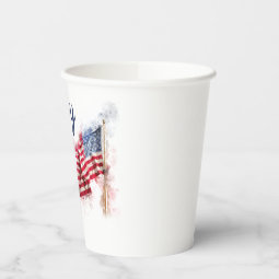 Happy 4th of July Awesome USA FLAG Paper Cups | Zazzle