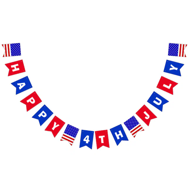 Happy 4th of July Bunting Flags | Zazzle