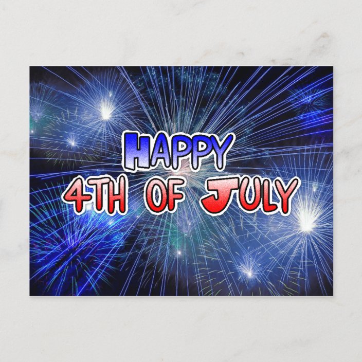 Happy 4th of July Fireworks Postcard | Zazzle.com
