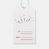 Happy 4th of July Gift Tag (Red) | Zazzle