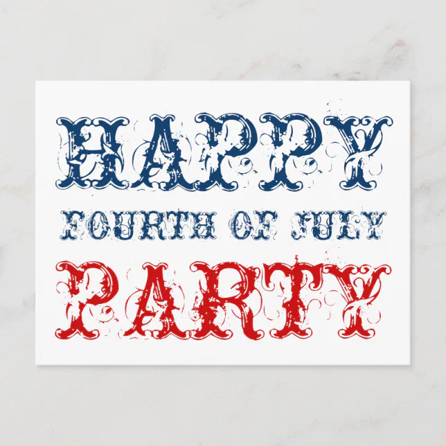 Happy 4th of July party cards for Independence day | Zazzle