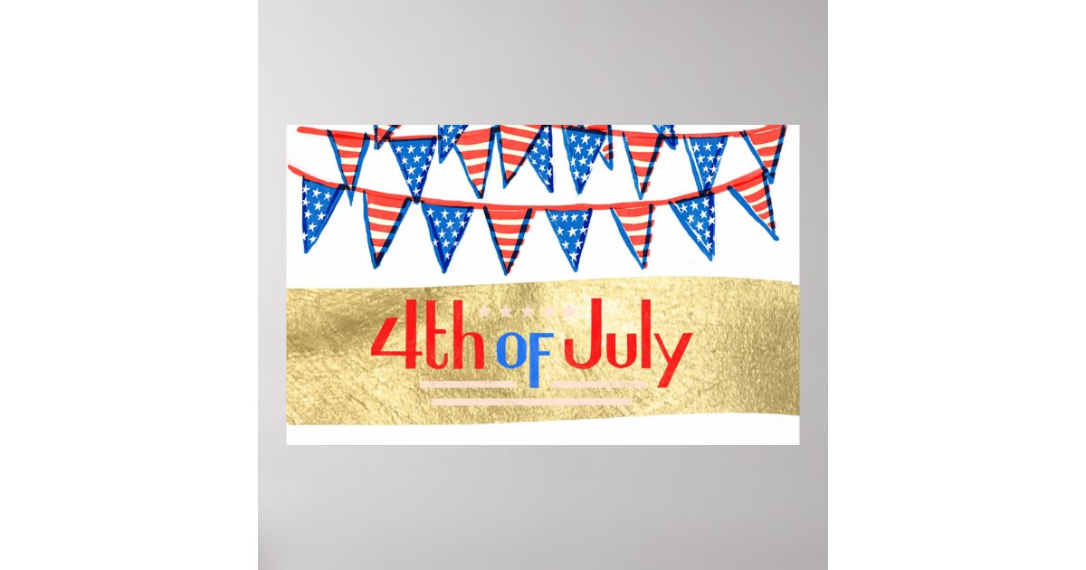 happy 4th of july poster | Zazzle
