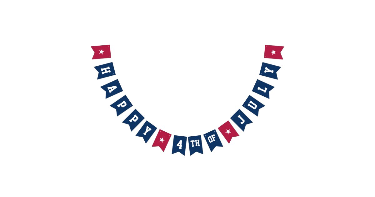 Happy 4th of July USA Patriotic Bunting Banner | Zazzle