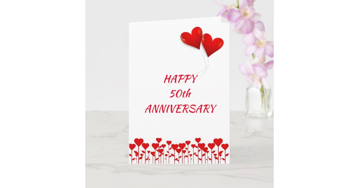 HAPPY ***50th*** ANNIVERSARY AND "ENJOY" Card | Zazzle
